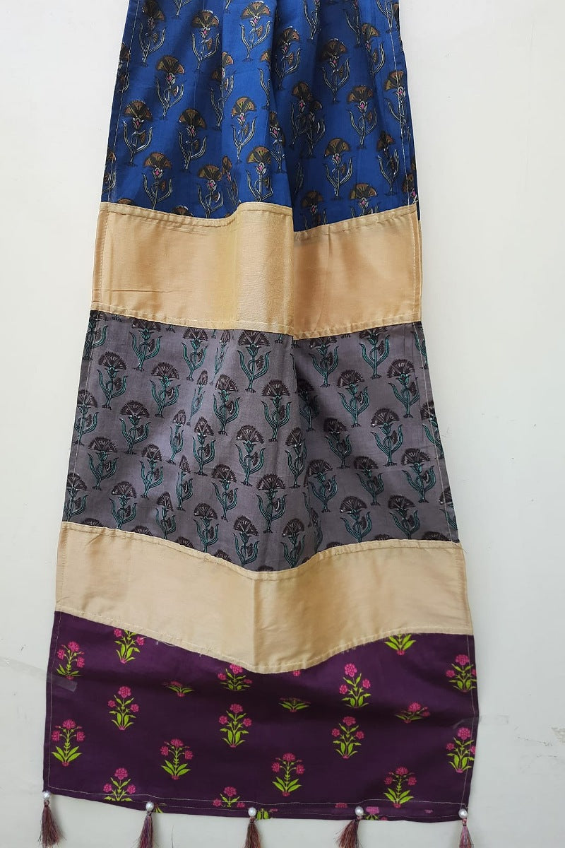 MULTICOLOR STOLE WITH TASSELS – Aaditri fab